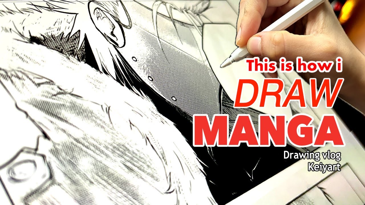 Manga Drawing Process: inking my OC 『 SHADOW OF LUMINA 』EP32 digital ...