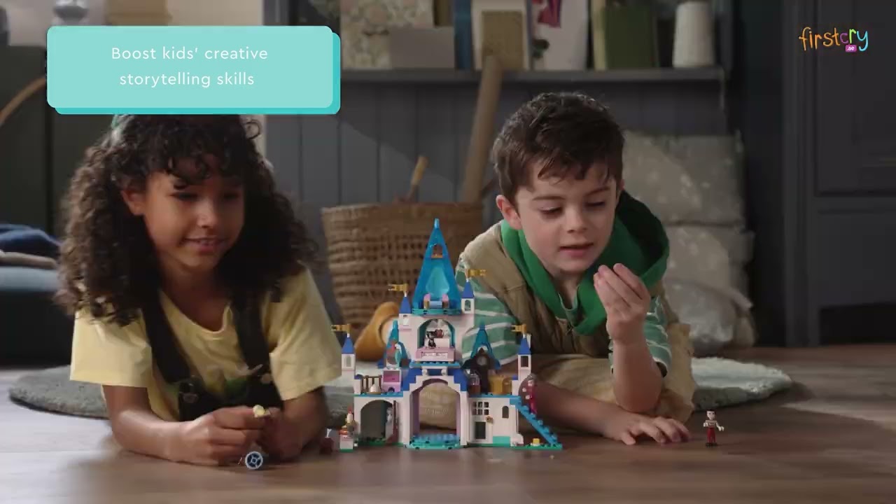 LEGO Disney Princess Cinderella and Prince Charming's Castle 43206 ...