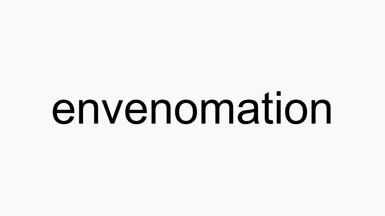 How to pronounce envenomation - YouTube