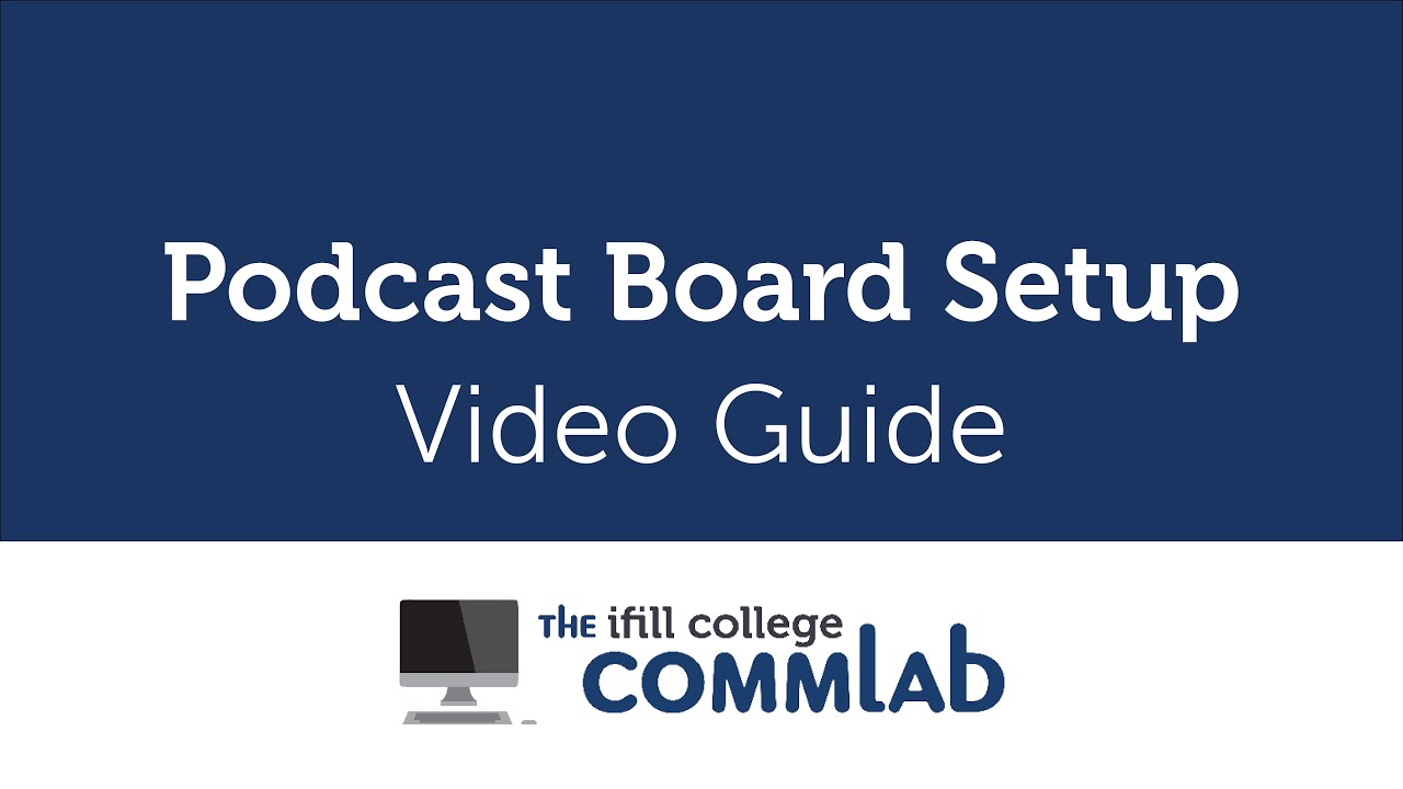 Podcasting Board Setup: Video Guide - YouTube