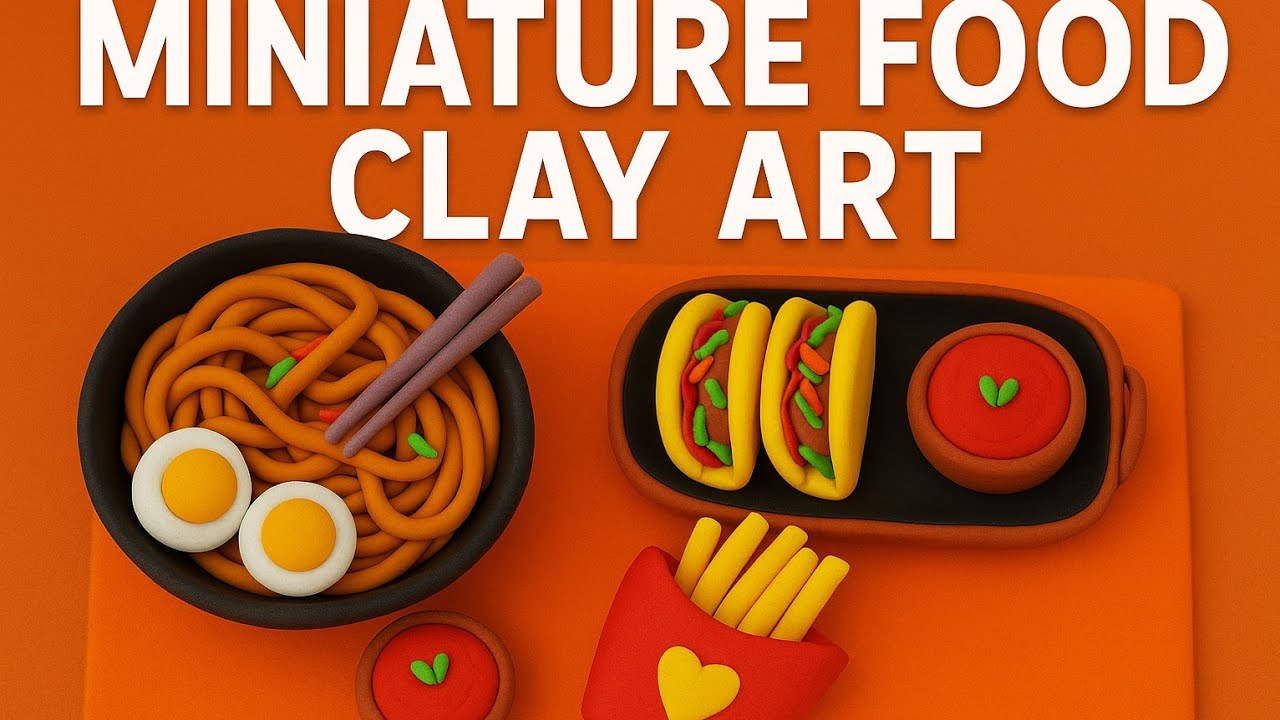 Clay Food Art: Realistic Noodles, French Fries, Tacos & Sauce ...