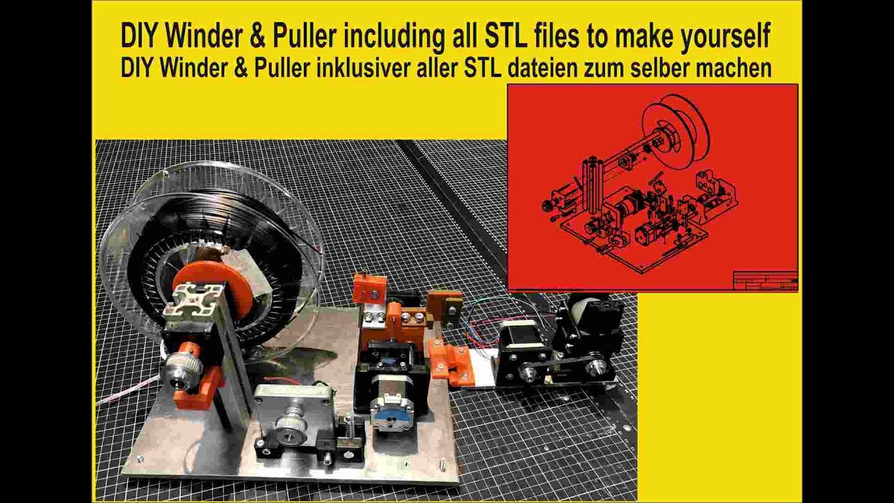 DIY Winder & Puller all STL files for automatic filament production for ...