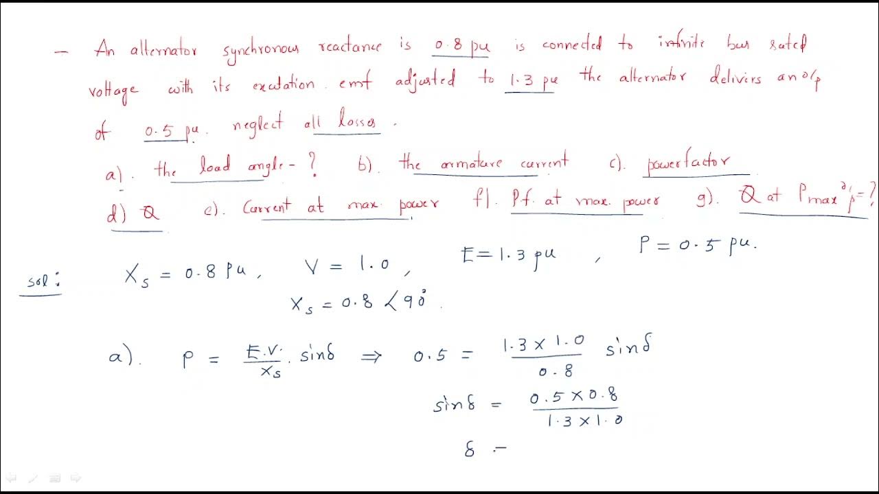 Maximum output power | Synchronous Machines | Lec-22 - YouTube