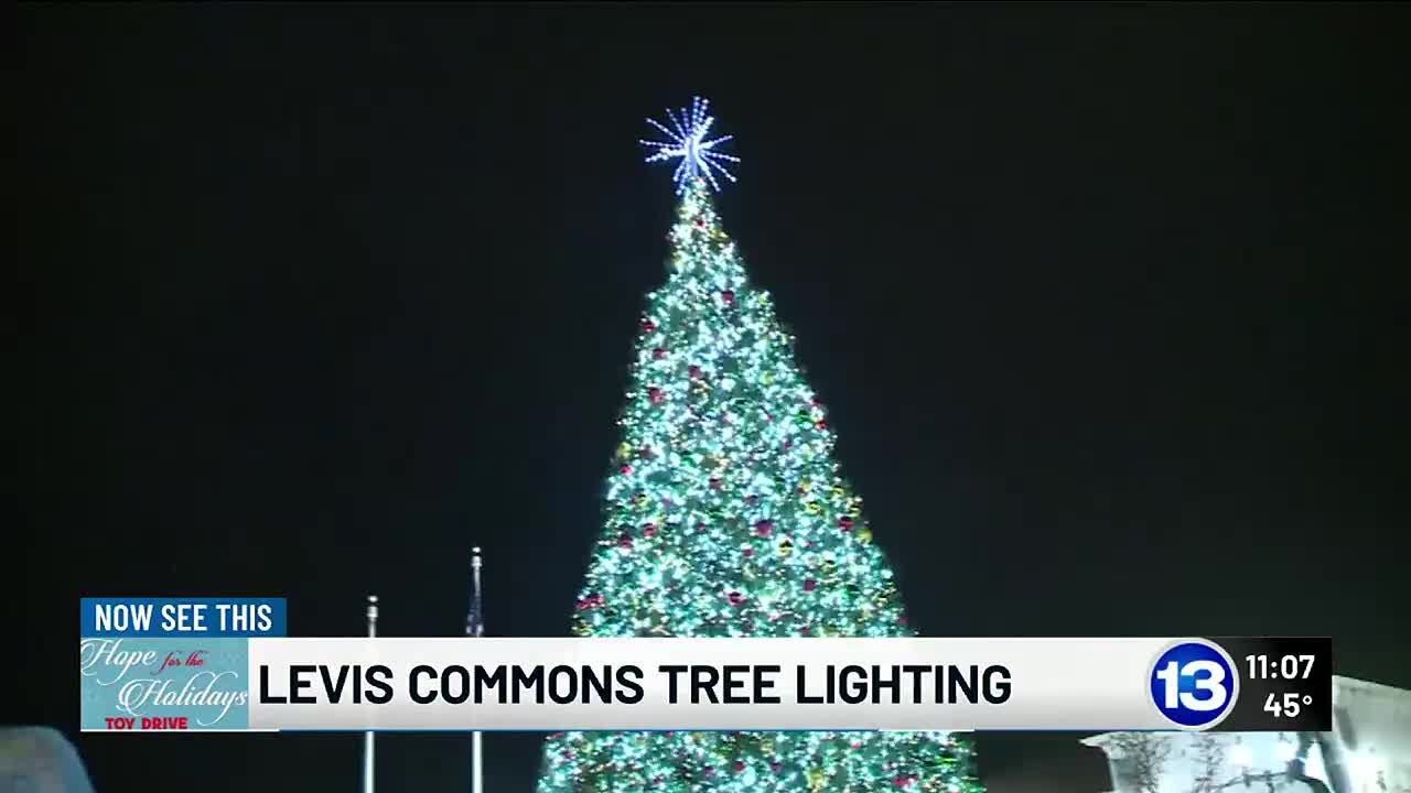 Levis Commons tree lighting - YouTube