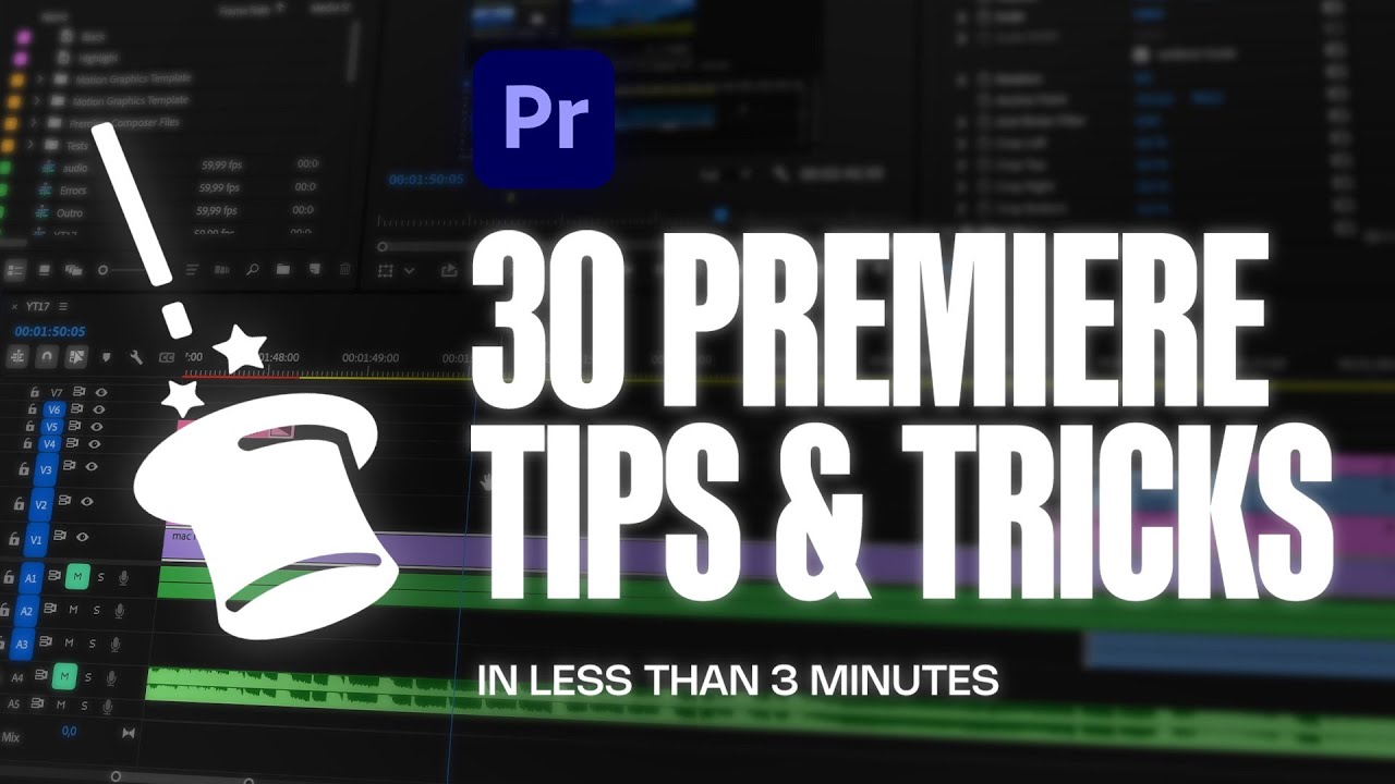 30 Premiere Pro Tips & Tricks in Under 3 Minutes (Tutorial) - YouTube