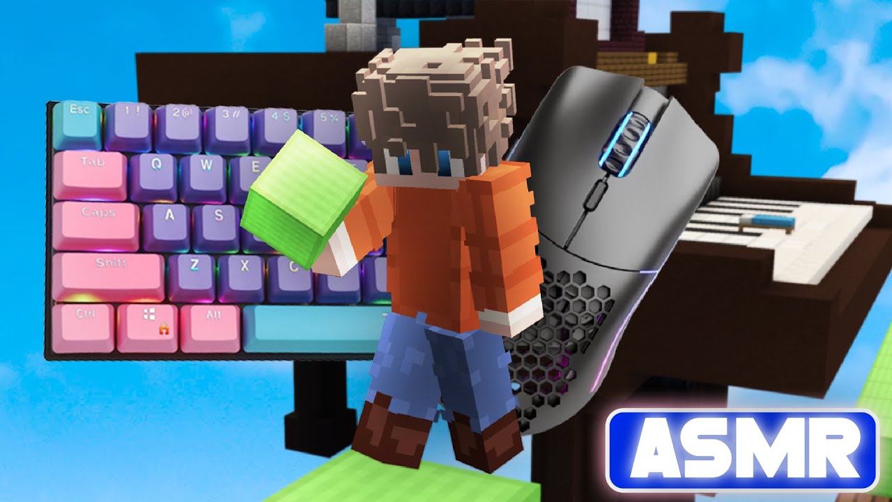 Keyboard and Mouse ASMR | Minecraft Bedwars | Pika Network | - YouTube