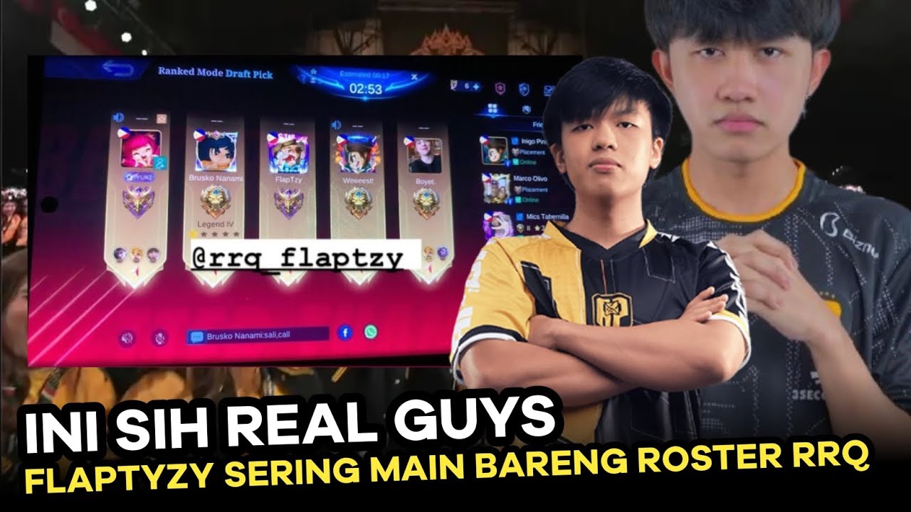 INI SIH REAL GUYS, FLAPTYZY UDAH SERING MAIN BARENG ROSTER RRQ - YouTube