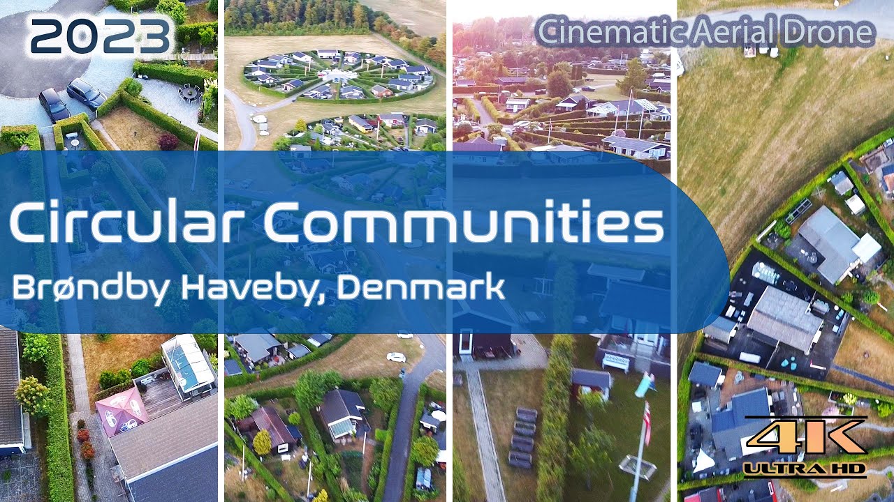 Danish Utopia - 4K Aerial Drone - Brøndby Haveby - Circular Garden City ...