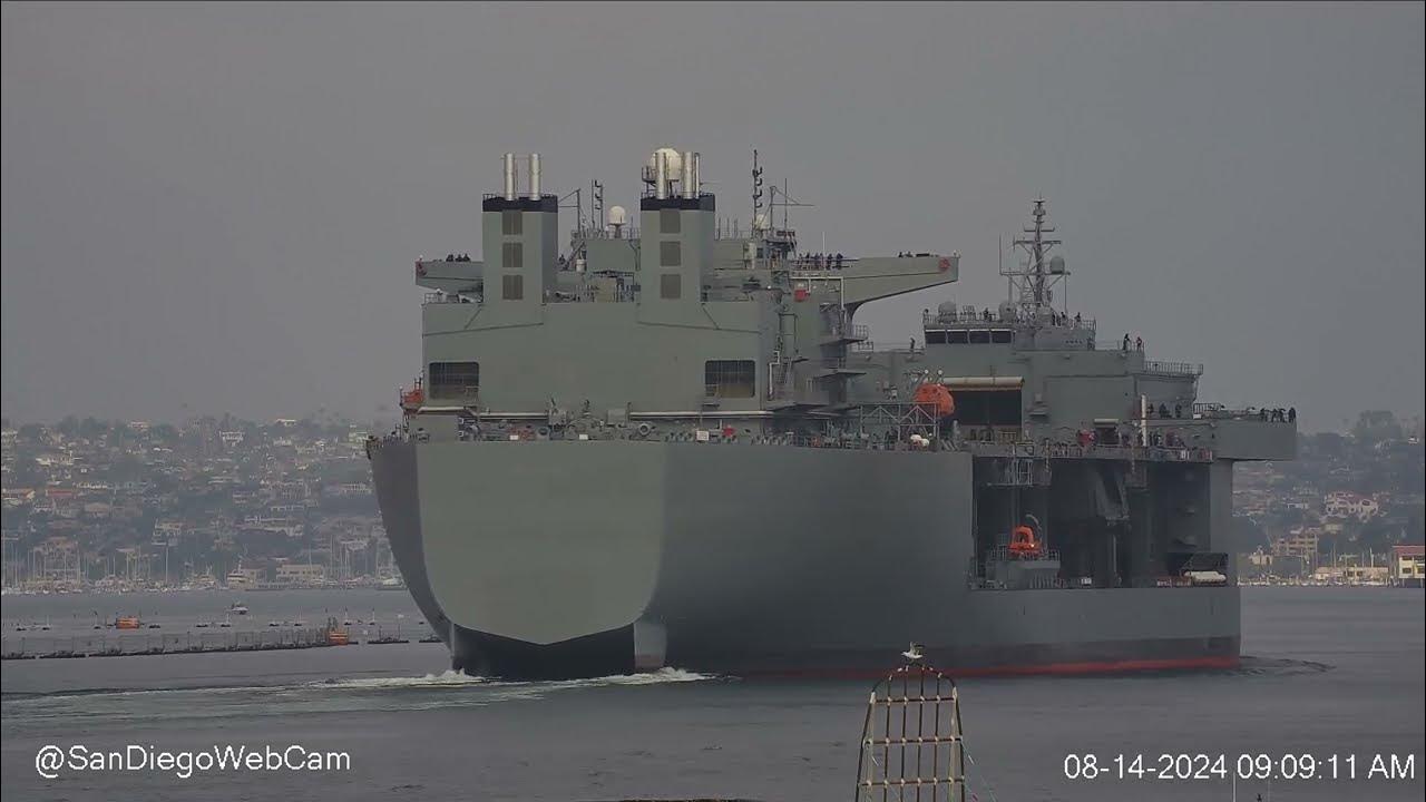 Uncut: Brand New USS Robert E. Simanek (ESB-7) First Outbound - YouTube