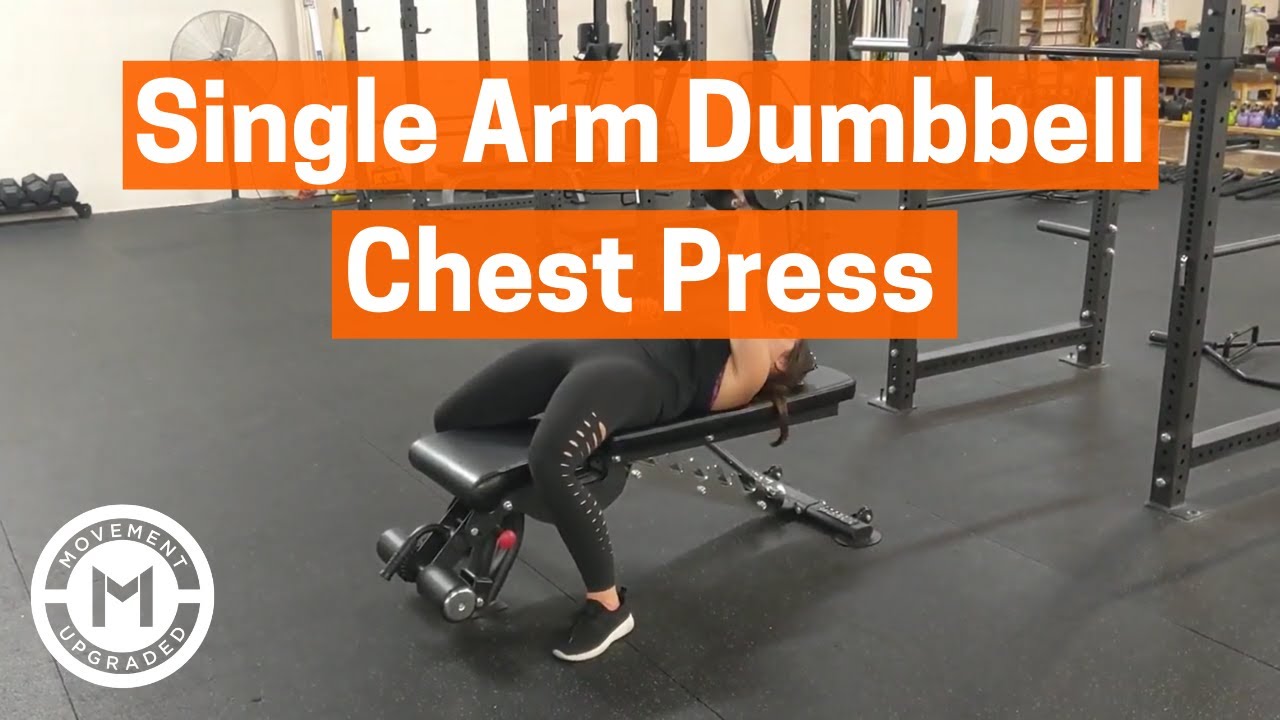 Single Arm Dumbbell Chest Press - YouTube
