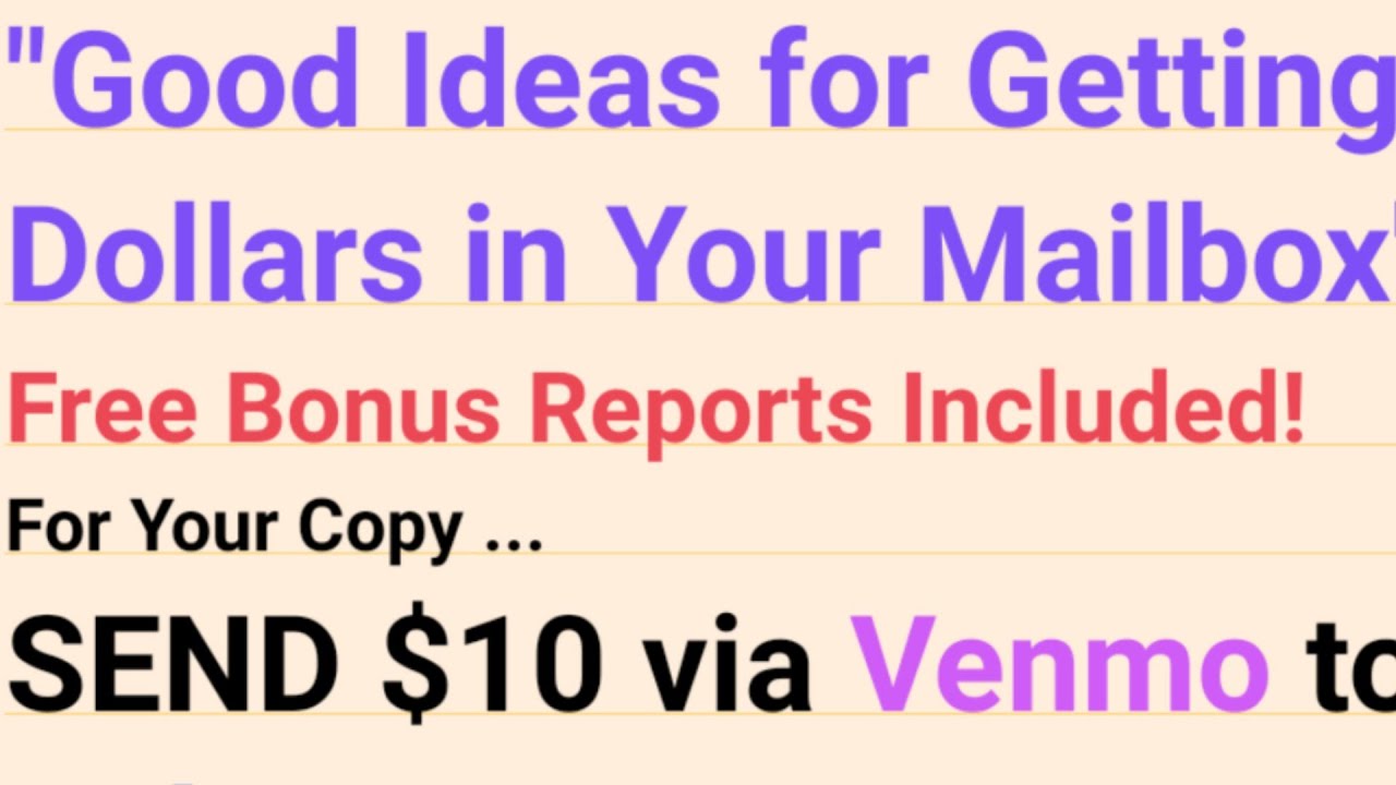 HOW TO GET CASH MONEY in Your MAILBOX (Article Report) with BONUS ...