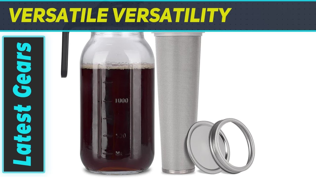 Cold Brew Mason Jar 64 oz - Make Perfect Iced Coffee at Home! - YouTube