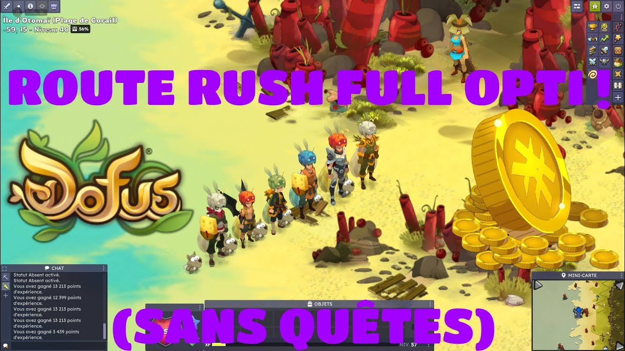 MON RUSH FULL OPTI SANS QUETES SUR DOFUS UNITY ! - YouTube