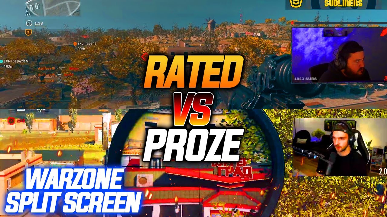 RATED vs PROZE - Split Screen Warzone Gameplay - Bounty Hunting! - YouTube
