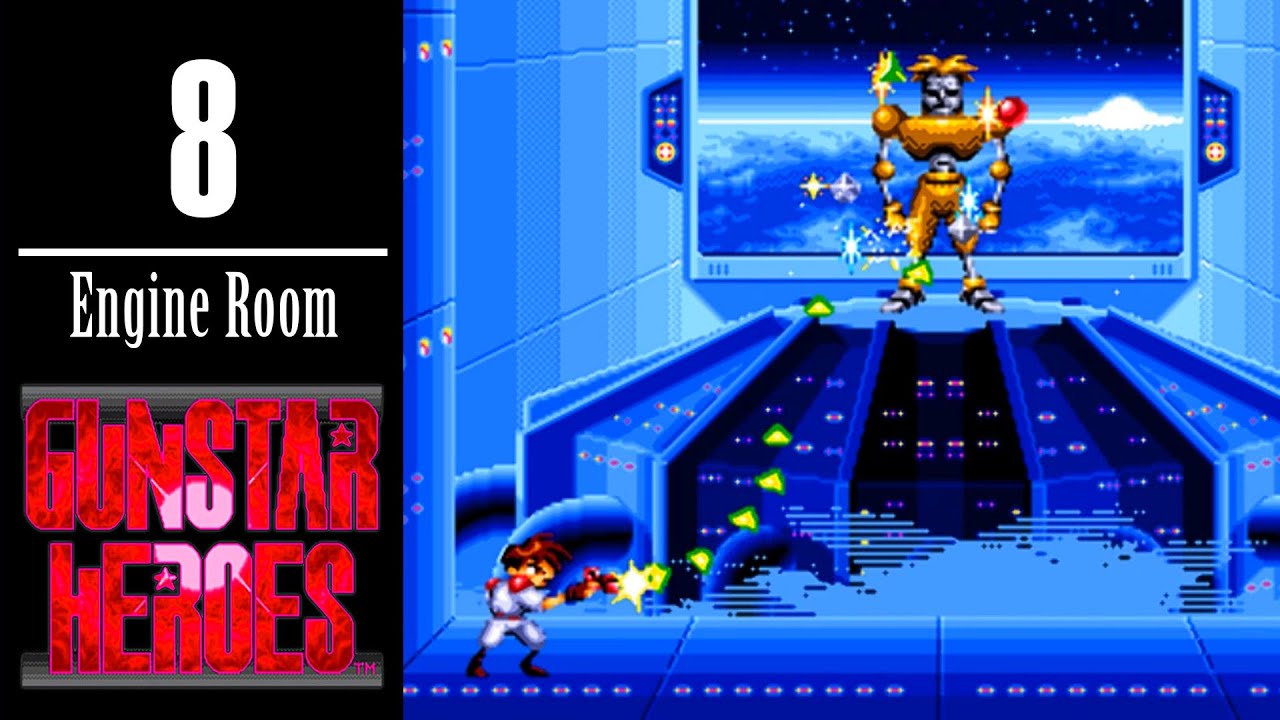 #8 SPACESHIP ENGINE ROOM - Golden Silver | GUNSTAR HEROES [SEGA Genesis ...