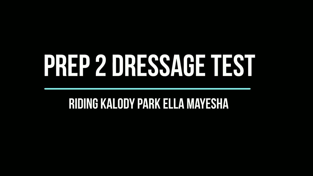 Dressage new Prep 2 with instructions - YouTube
