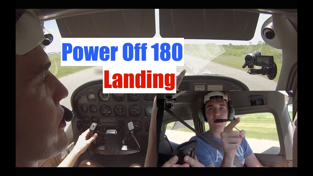 Cessna 172| Power off 180 Landing| ATC Audio - YouTube