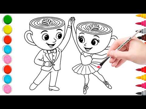 How To Draw Easy Ballerina Cappuccina Couple Dancing | Easy Ballerina Cappucinna Drawing !