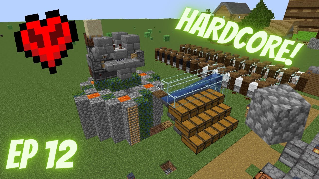 making an *AUTOMATIC* cobblestone generator in HARDCORE SUPERFLAT ...