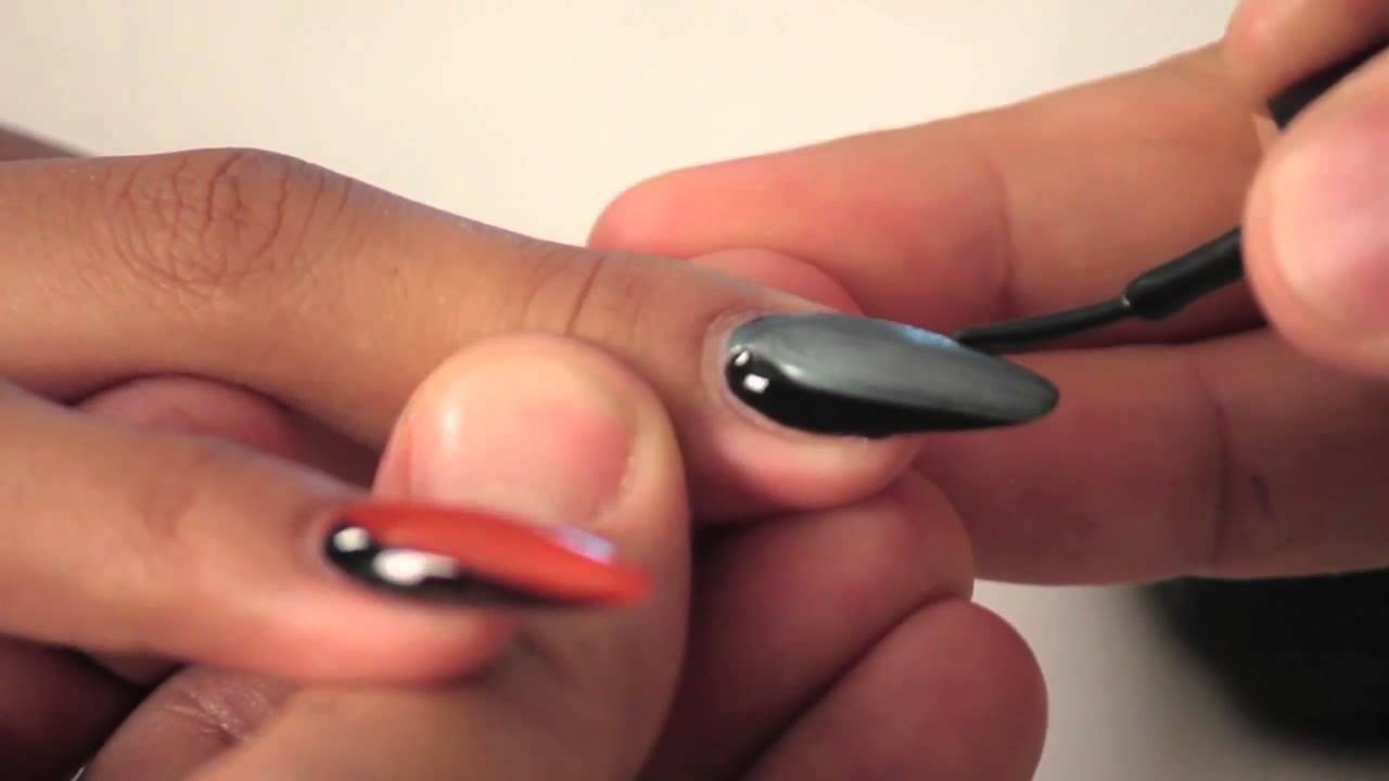mani•Q color - Snake Skin Design - Gel Nails - YouTube