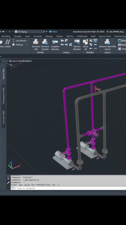 Change to parallel mode in Plant 3D #plan3d #tutorial #autocad - YouTube