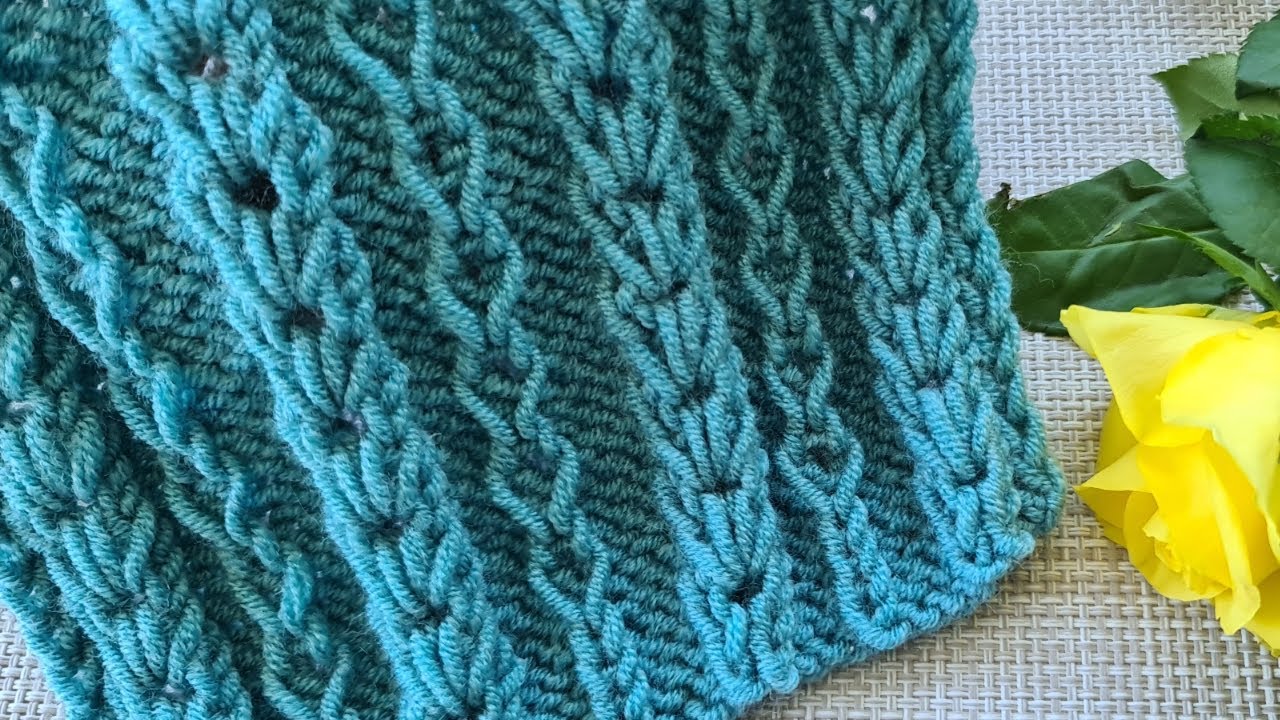 Gorgeous knitted vertical pattern for hat, cardigans and sweaters - YouTube