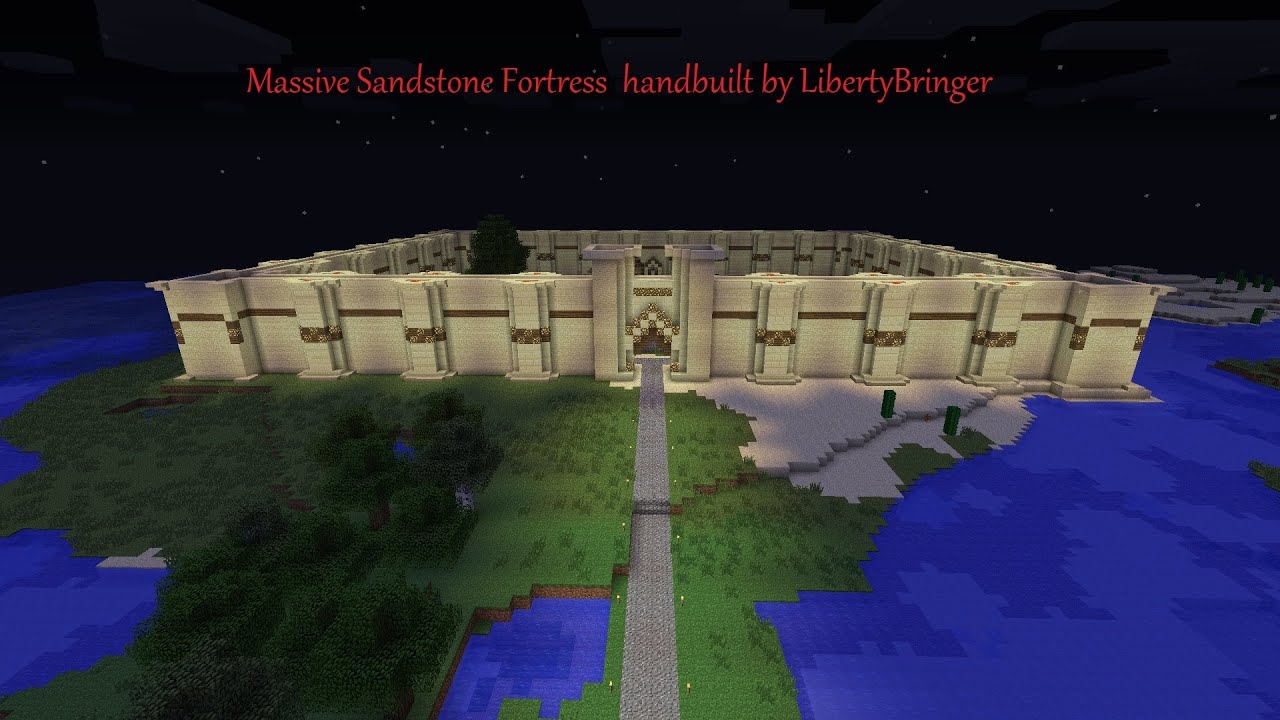 Minecraft - Massive Sandstone Fortress - YouTube