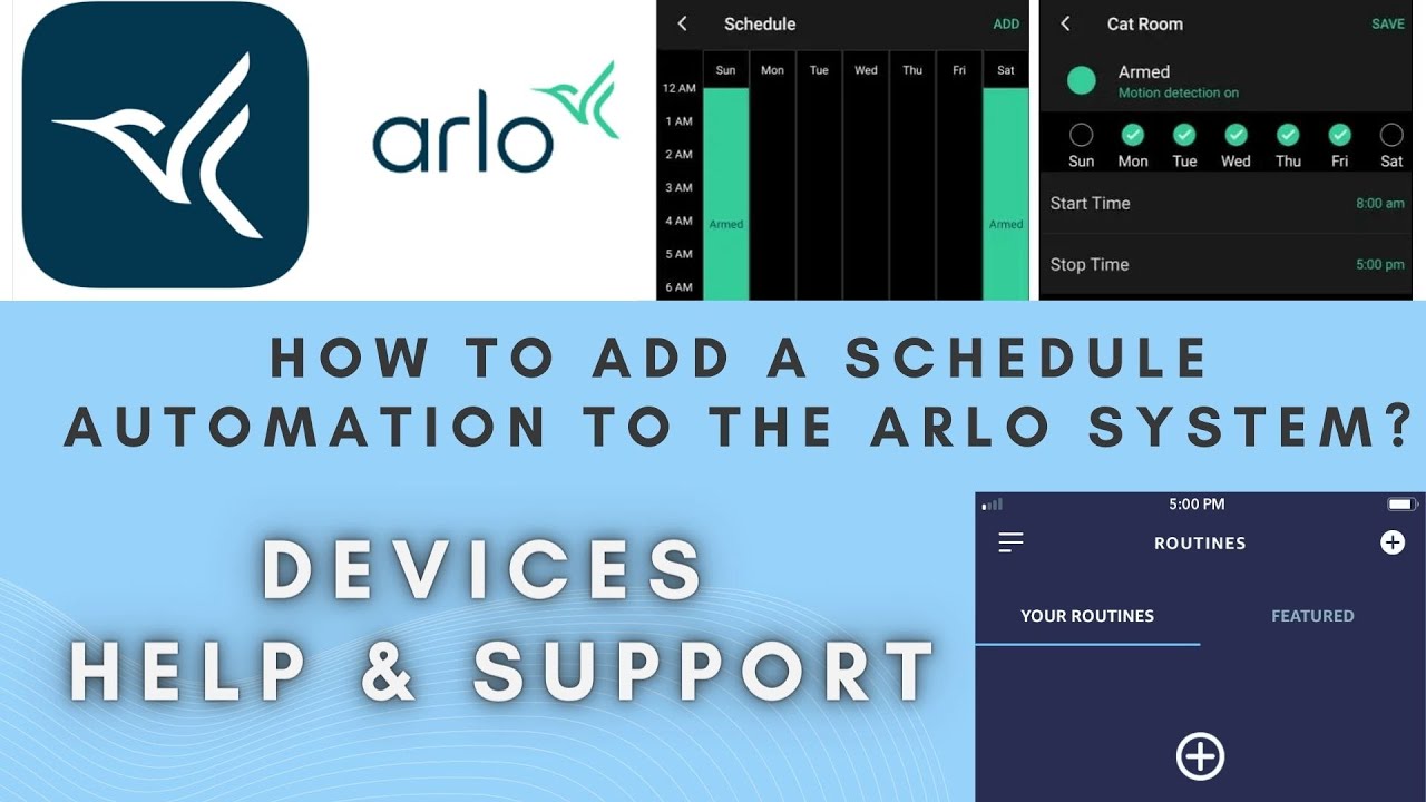 How to add a Schedule Automation to the Arlo system | Arlo Secure App ...