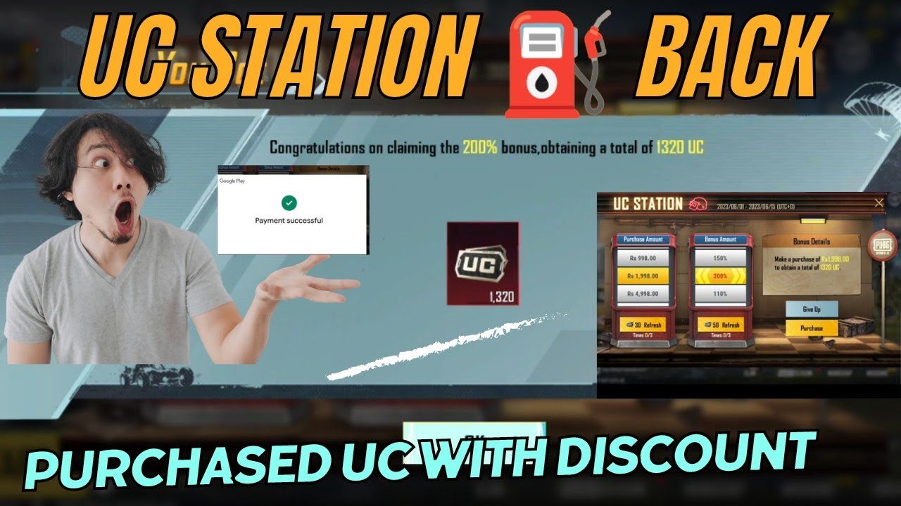 how to purchase uc with discount on UC station pubg mobile game ...