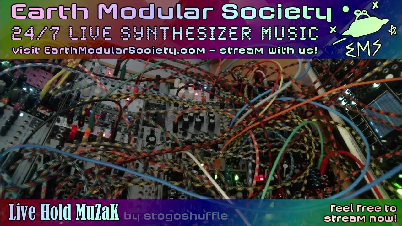 Live modular synthesizer performances 24/7 with Earth Modular Society - YouTube
