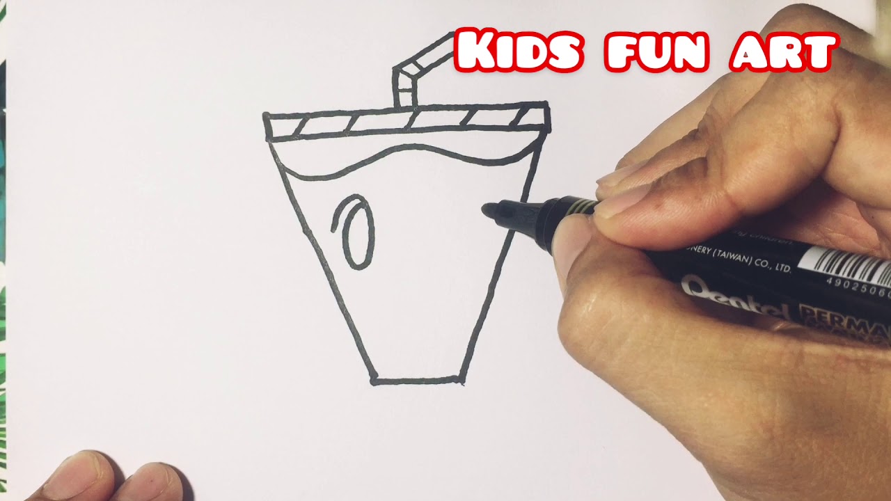 How to Draw a Milktea Super Easy - YouTube