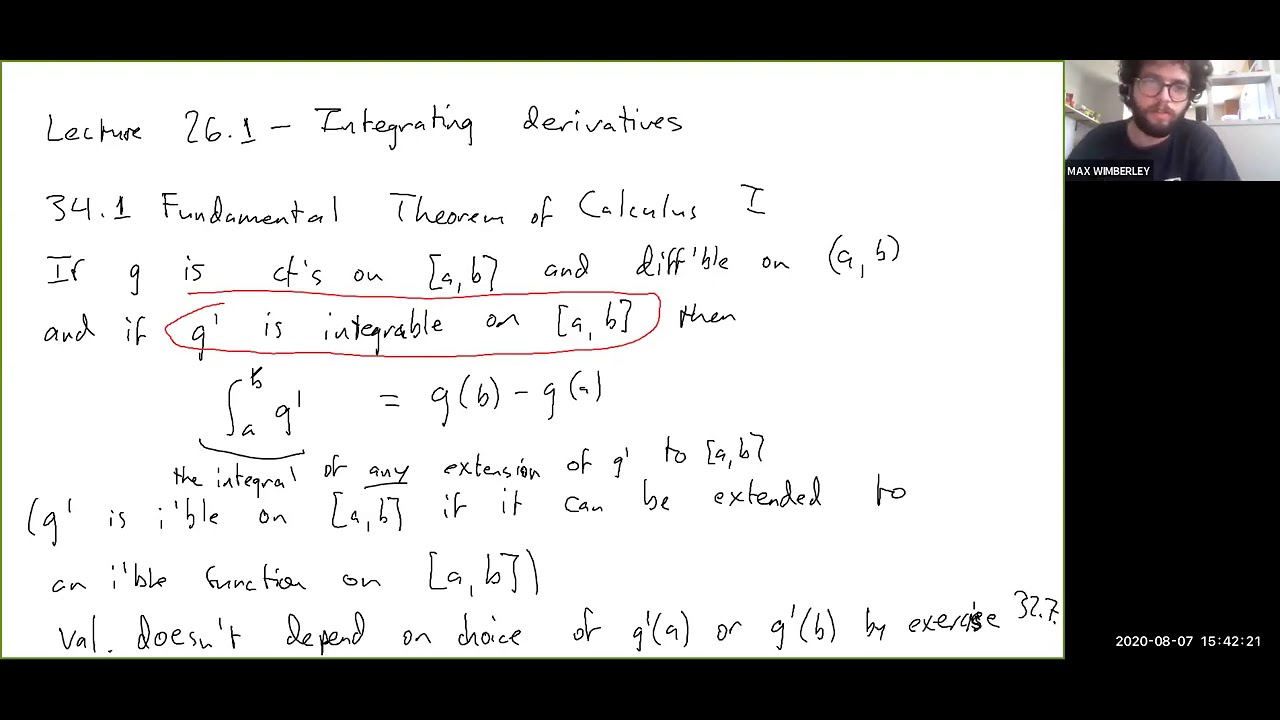 Lecture 26.1 - Integrating Derivatives - YouTube