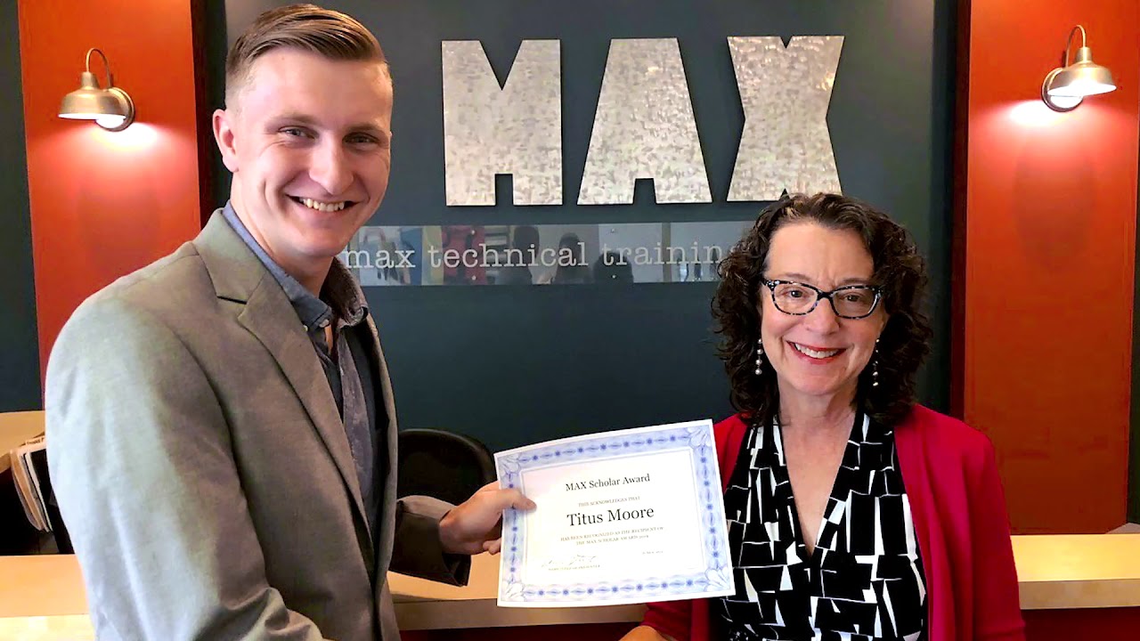MAX Scholarship 2019 Winner Titus Moore Success Video - YouTube