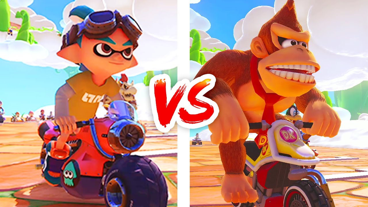 Mario Kart 8 Deluxe 2 Players - Inkling Boy vs. Donkey Kong Wave 2 ...