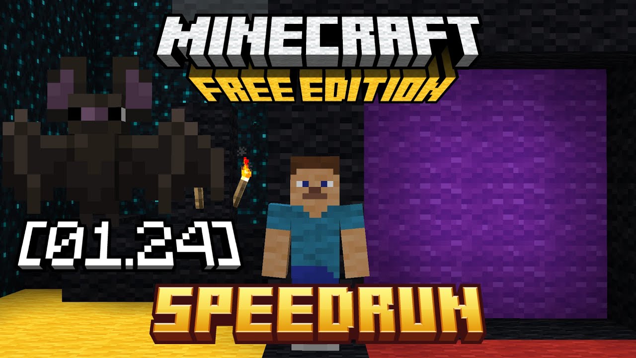 Minecraft Free Edition Speed Run [1.24] [WR] - YouTube