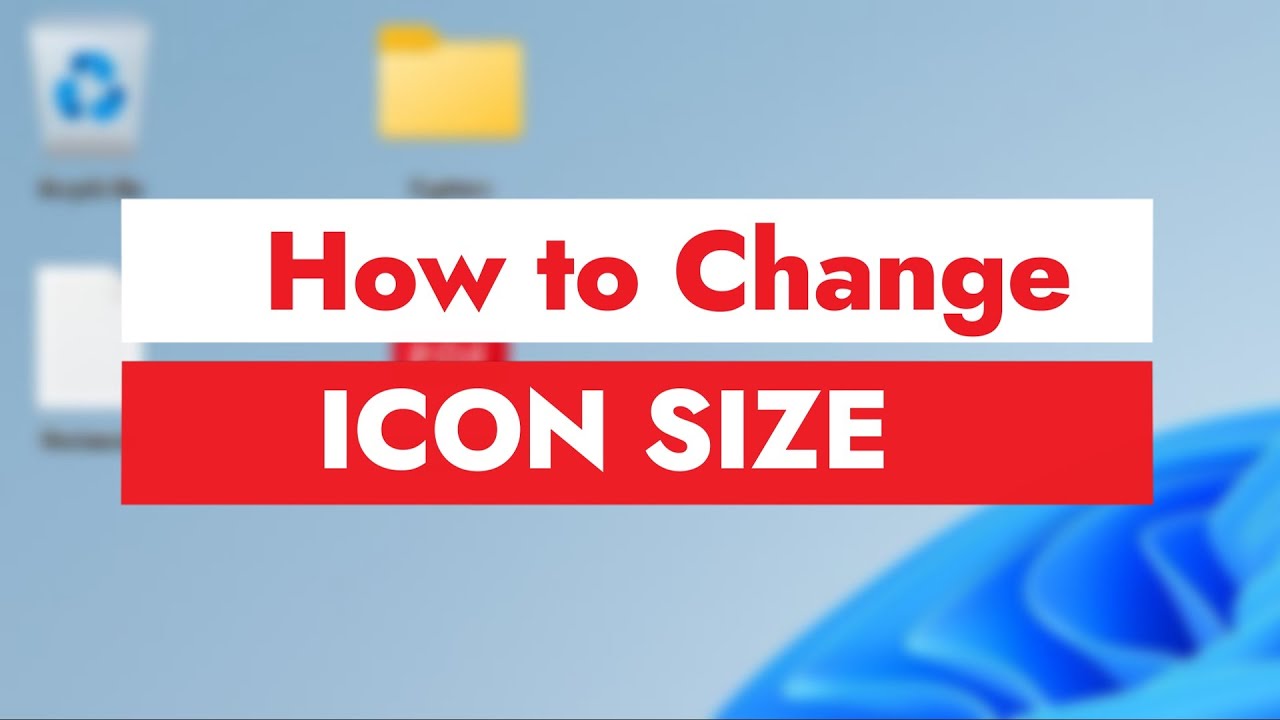How to change Windows icon size - YouTube