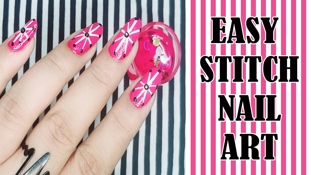 Easy Stitch Nail Art - YouTube