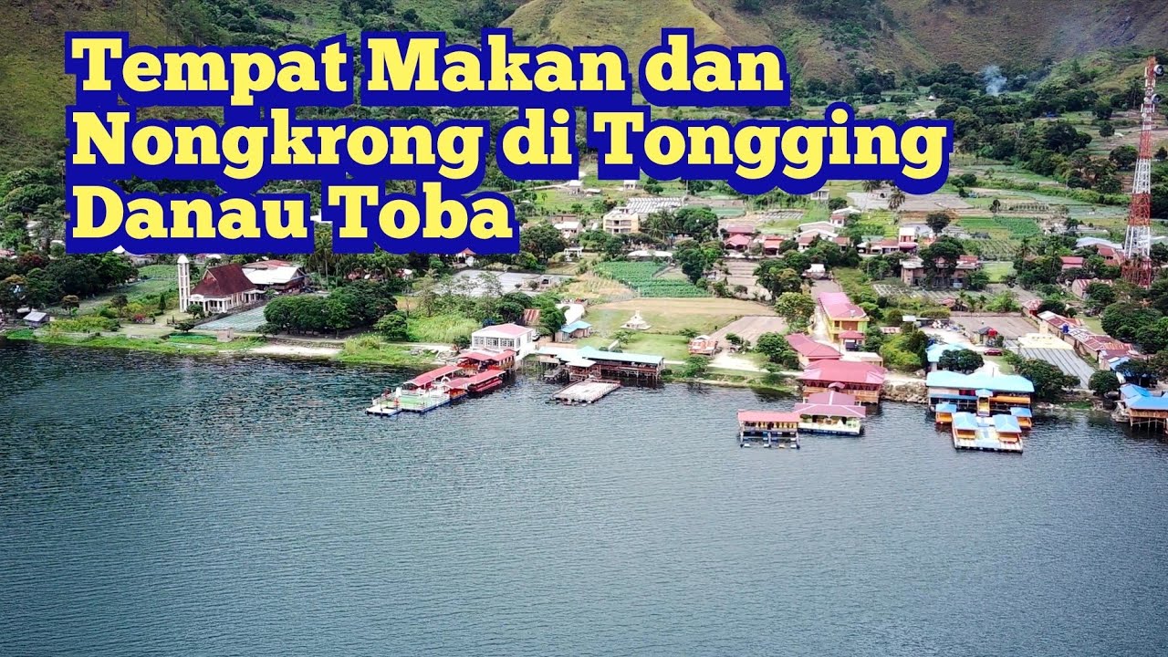 View Drone Kondisi Tempat Rumah Makan di Tongging Pinggir Danau Toba ...