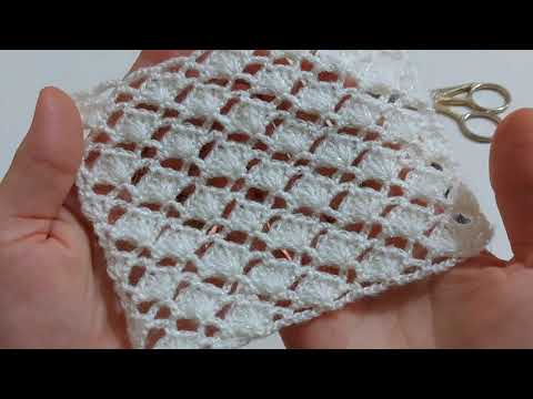 KOLAY TIĞ İŞİ ETOL DİKDÖRTGEN ÖRGÜ ŞAL MODELLERİ ~ ŞAL ÖRNEKLERİ YAPIMI ~ ŞAL ÖRGÜ MODELLERİ