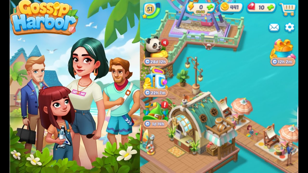 Gossip Harbor : Merge Game /🍰☕️ Day 56 Level 51 Part 56🥖🍞 - YouTube