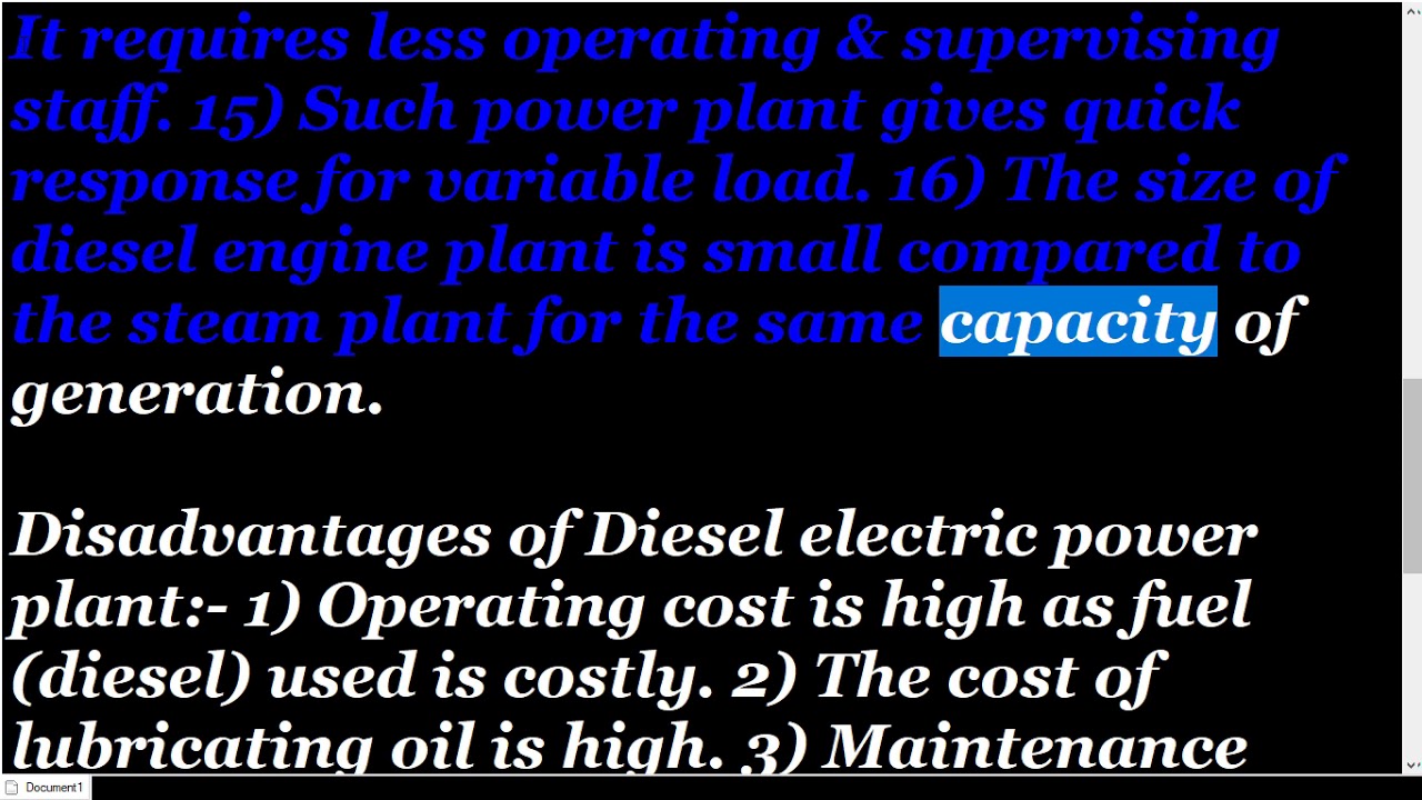 Advantages and Disadvantages of Diesel electric power plant ...
