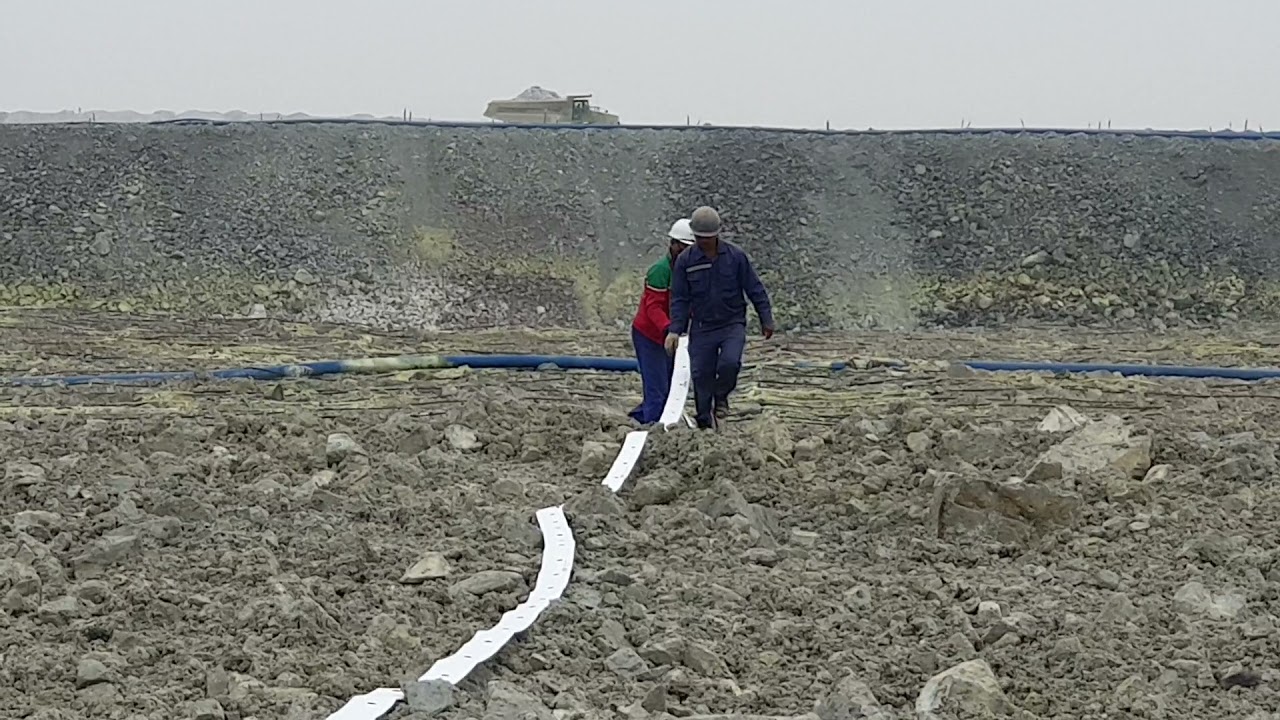 ARS LTD Heap Leaching Pads - Flat Pipe - YouTube