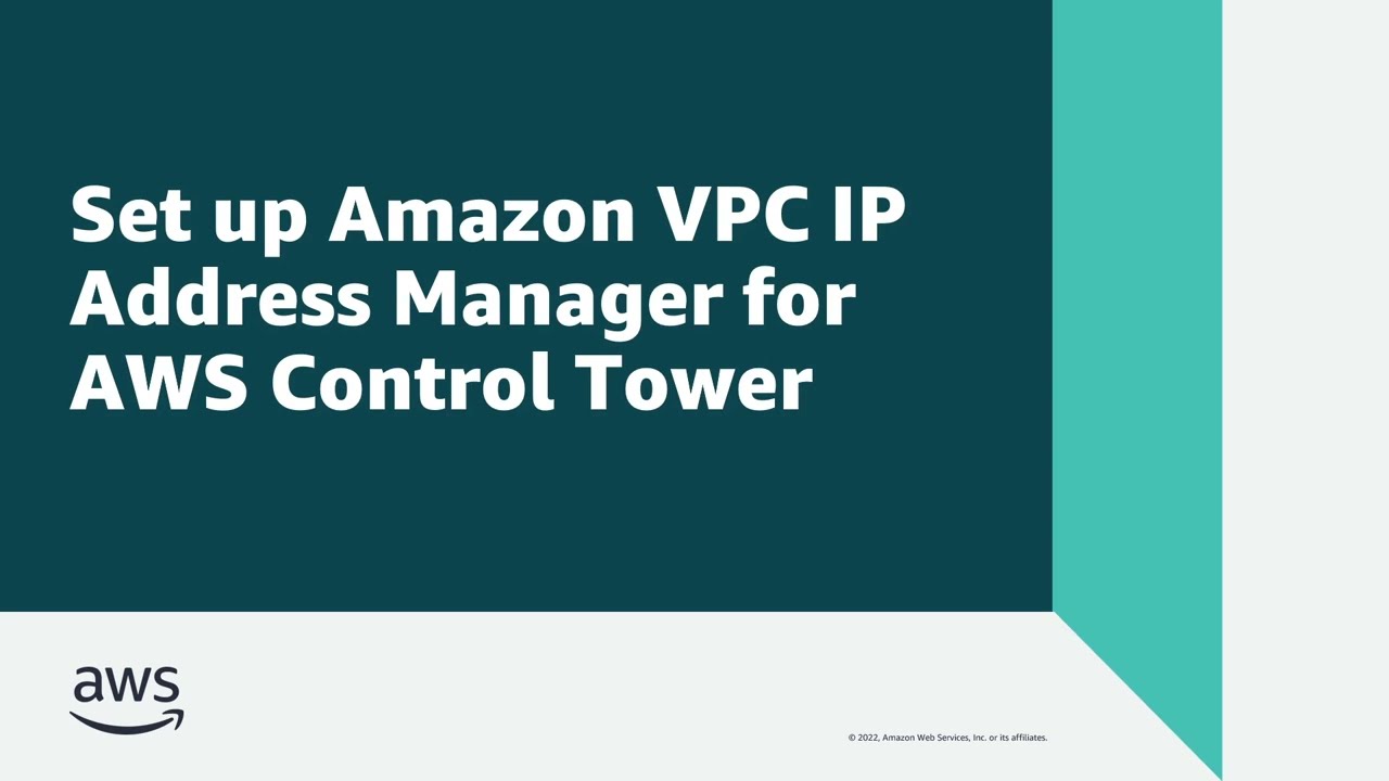 Set up Amazon VPC IP Address Manager for AWS Control Tower | Amazon Web ...