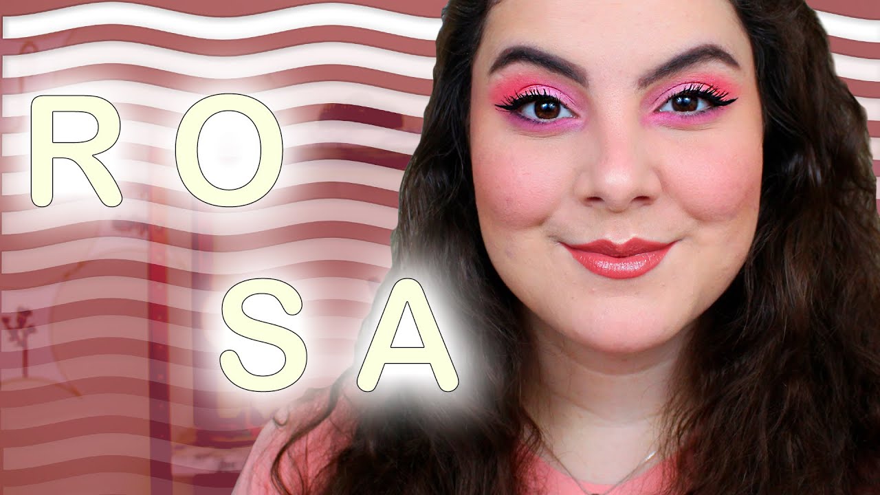 Tutorial: Maquiagem rosa com delineado (tudo rosa) - YouTube