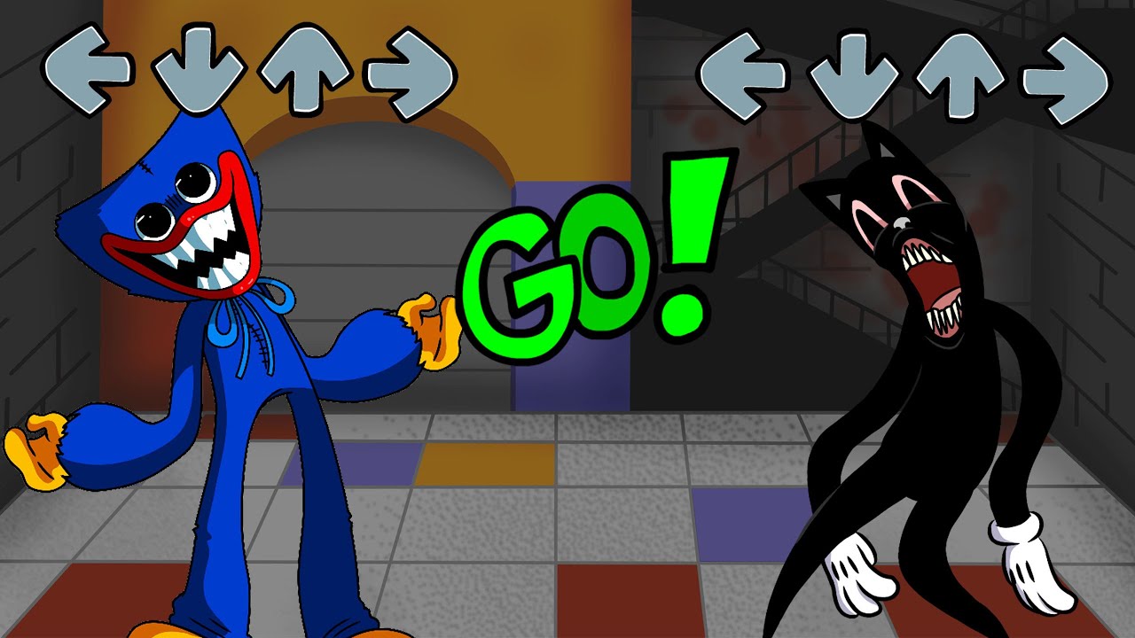 Fnf React To Vs Huggy Wuggy Vs Cartoon Cat In Vent Playtime Fnf But