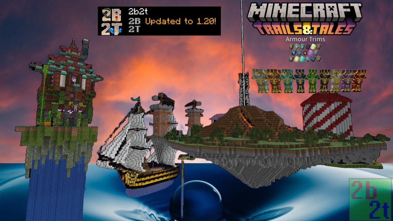 Minecraft 2b2t updated to 1.20. Trails and Tales. Collecting Armour ...