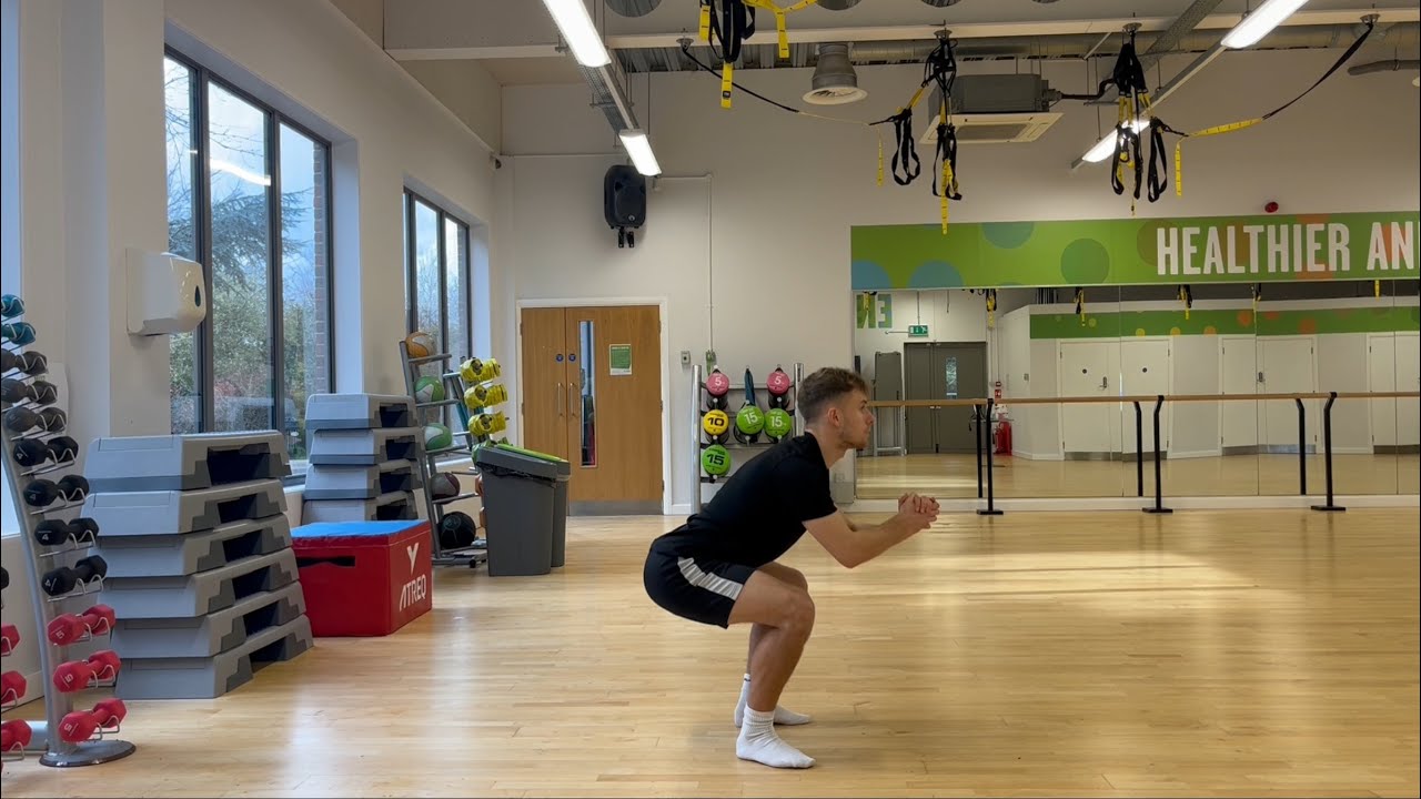 Body weight Squat (Front & Side View) - YouTube