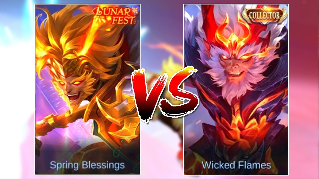 Sun Wicked Flames Collector Skin VS Spring Blessing Lunar Fest Skin ...