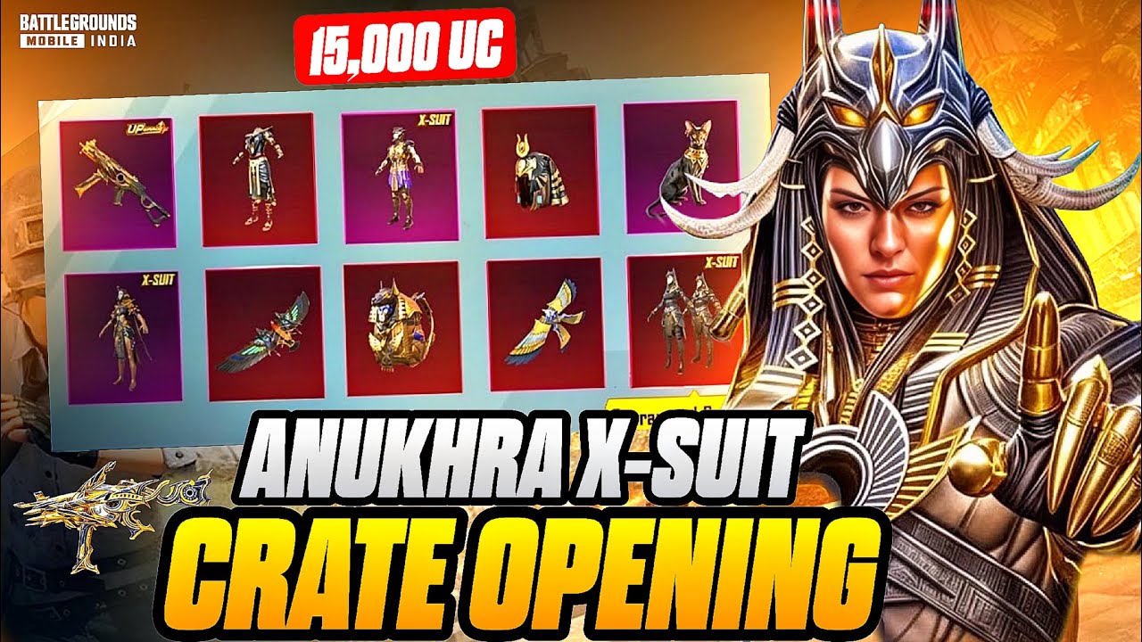 15000 UC ANUKHRA X SUIT CRATE OPENING🔥 | UMP UPGRADE 💀| BGMI - YouTube
