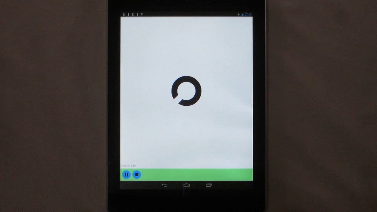 Landolt C Chart of Visual Acuity Charts on Android Tablet - YouTube